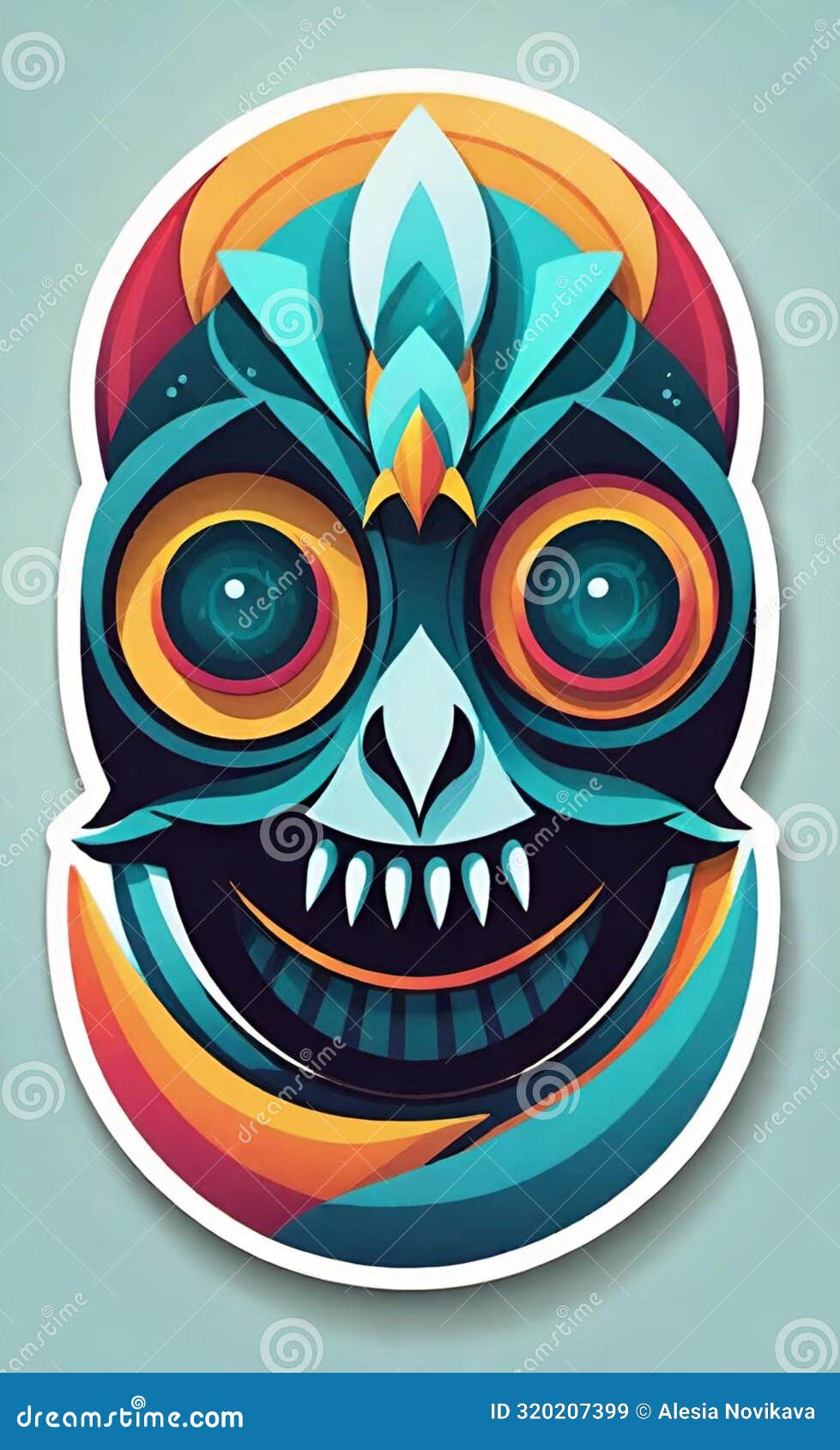 Abstract Digital Drawing of the Monster Logo Stock Illustration ...