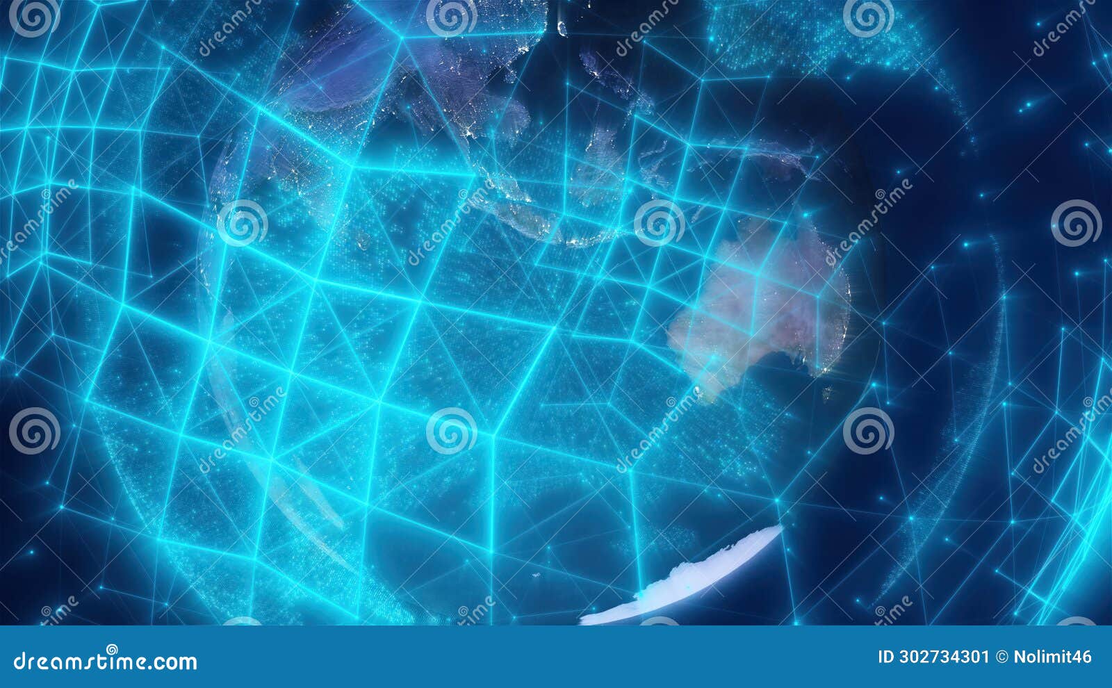 Abstract digital Earth stock illustration. Illustration of cloud ...