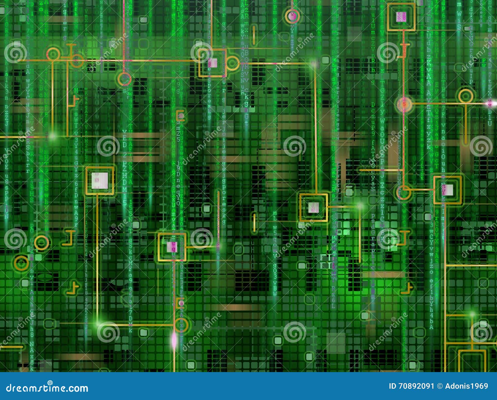 Abstract Digital Electronic Background Design Stock Illustration ...