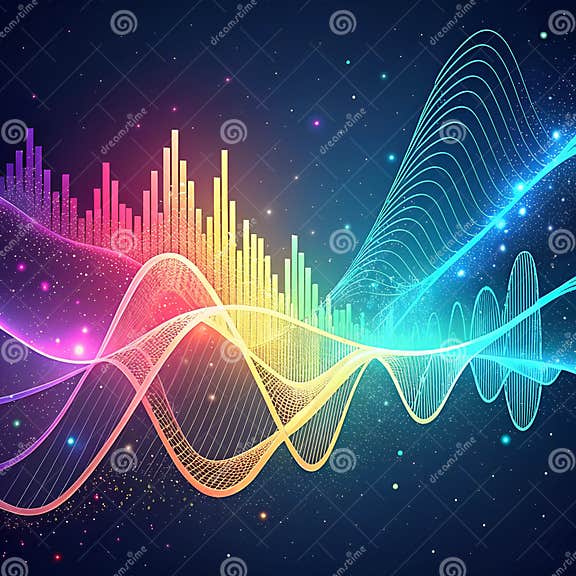 Abstract Digital EQ Equalizer. Sound Wave Design Element Stock Photo - Image of digital, voice ...