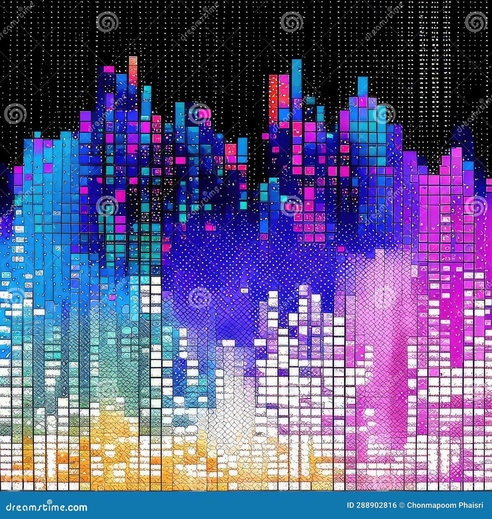 Abstract Digital Equalizer Background. Multicolor Digital Equalizer ...