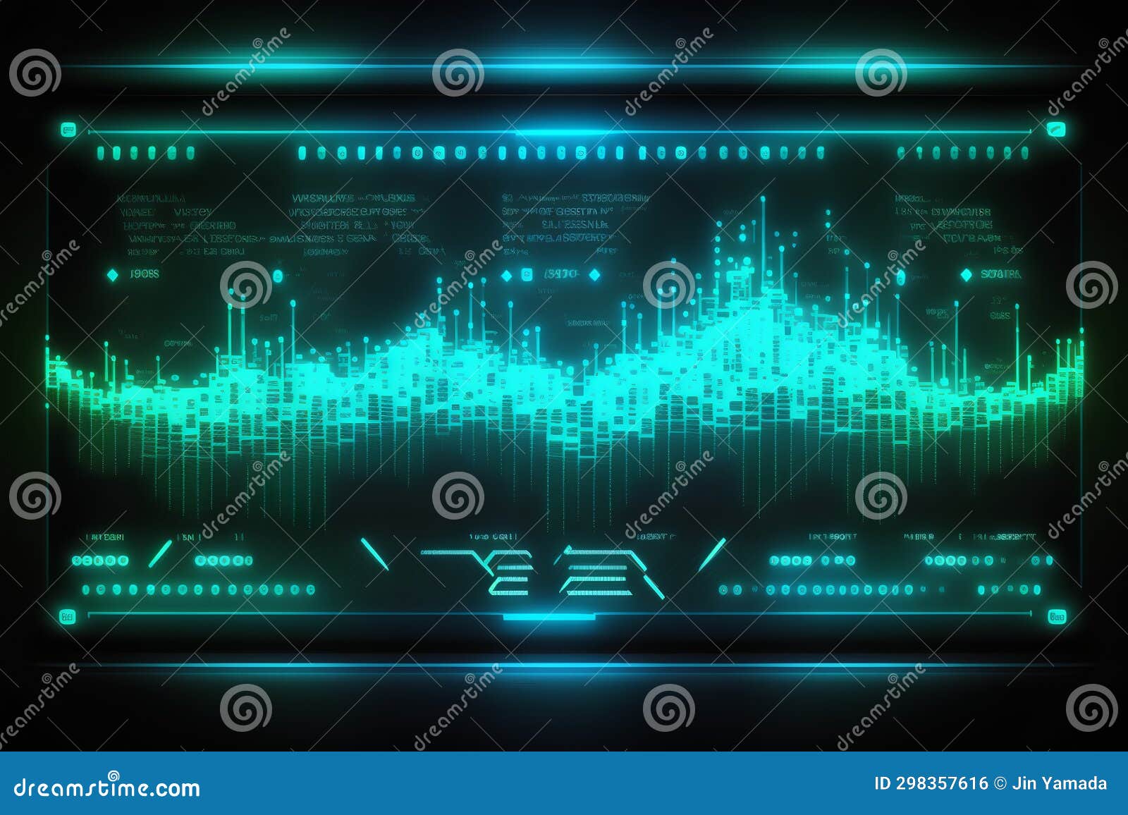 Abstract Digital Equalizer Background. Vector Illustration. Futuristic ...