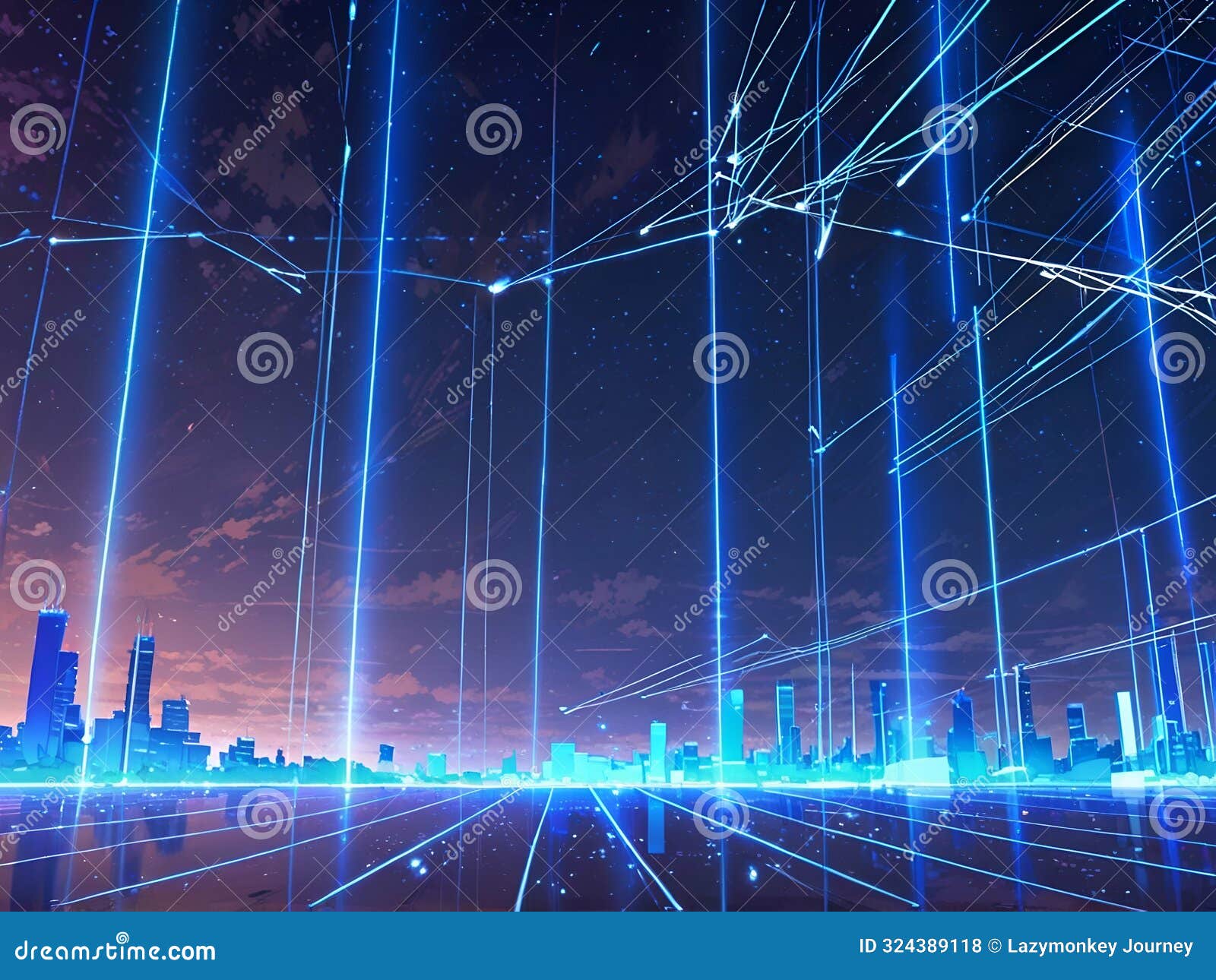 Abstract Digital Evolution Seedling Growth in Futuristic Startup ...