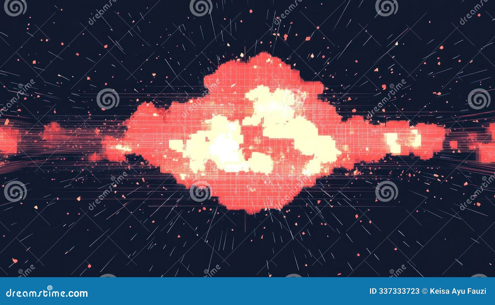 Abstract Digital Explosion with Vibrant Colors and Dynamic Lines Stock ...