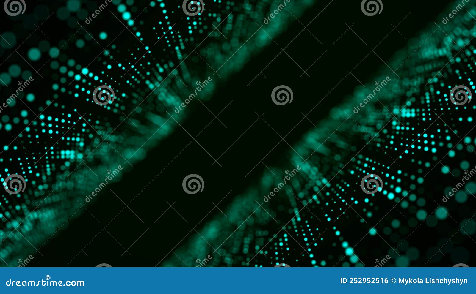 Abstract Digital Flow Particles. Cyber Network Connection Background ...