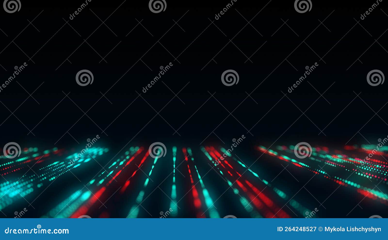 Abstract Digital Flow Particles Cyber Network Connection Background Big Data Visualization