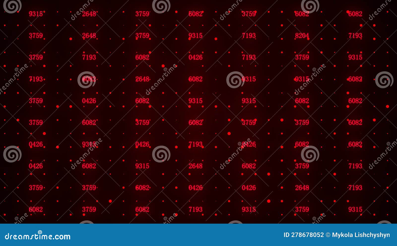 Abstract Digital Flow Particles with Digital Indicators. Cyber Network ...