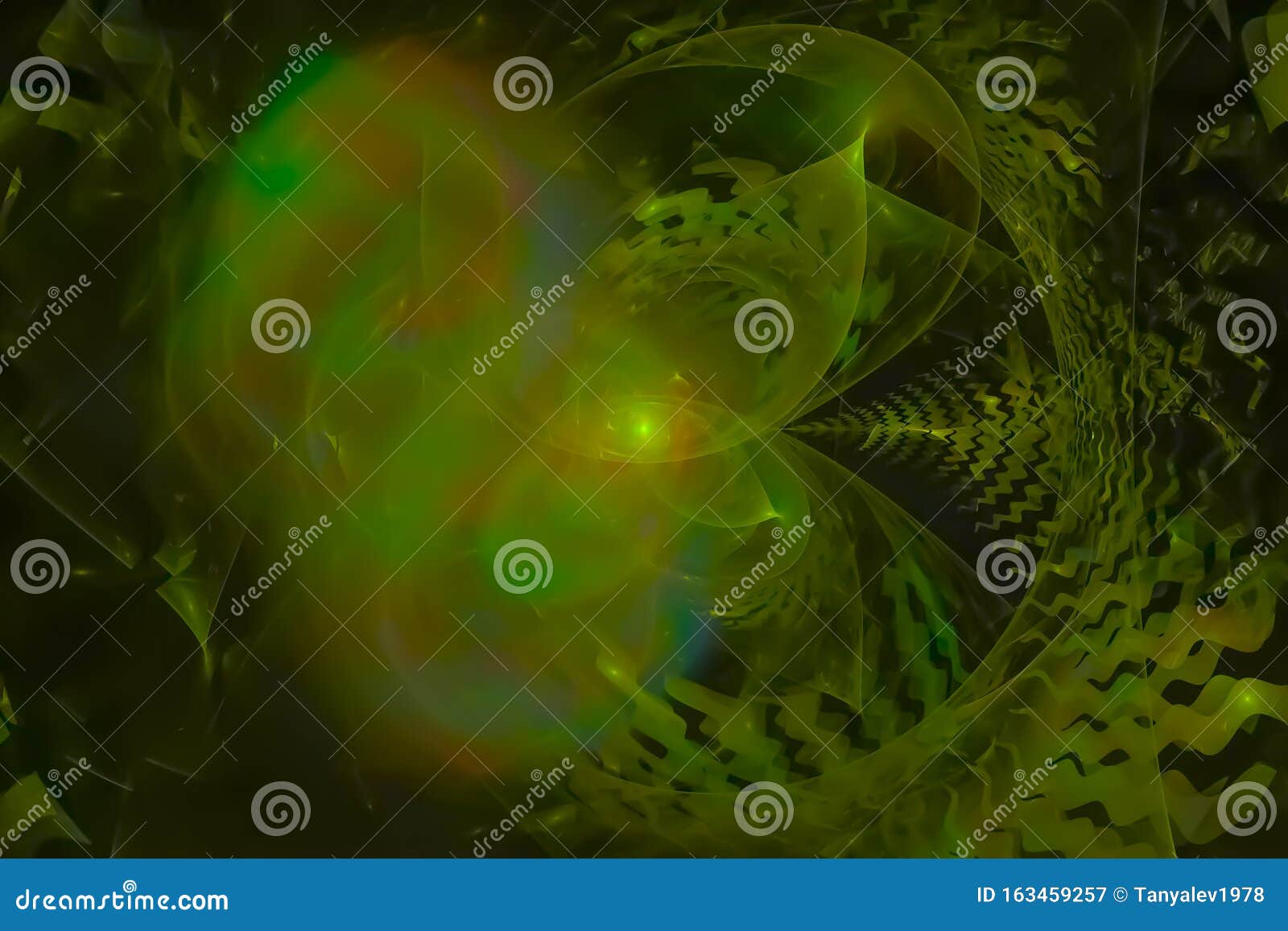 Abstract Digital Fractal Fantasy Explosion Chaos Rendering Glowing ...