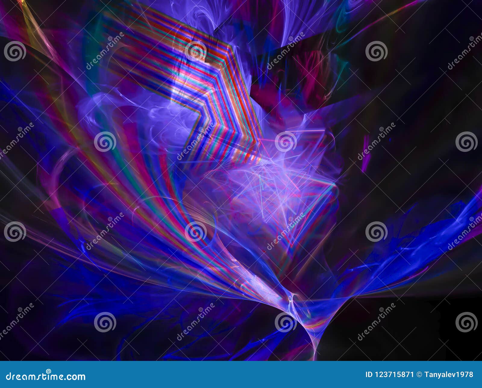 Abstract Digital Fractal Science Pat Ern Elegance Style Future Unique ...