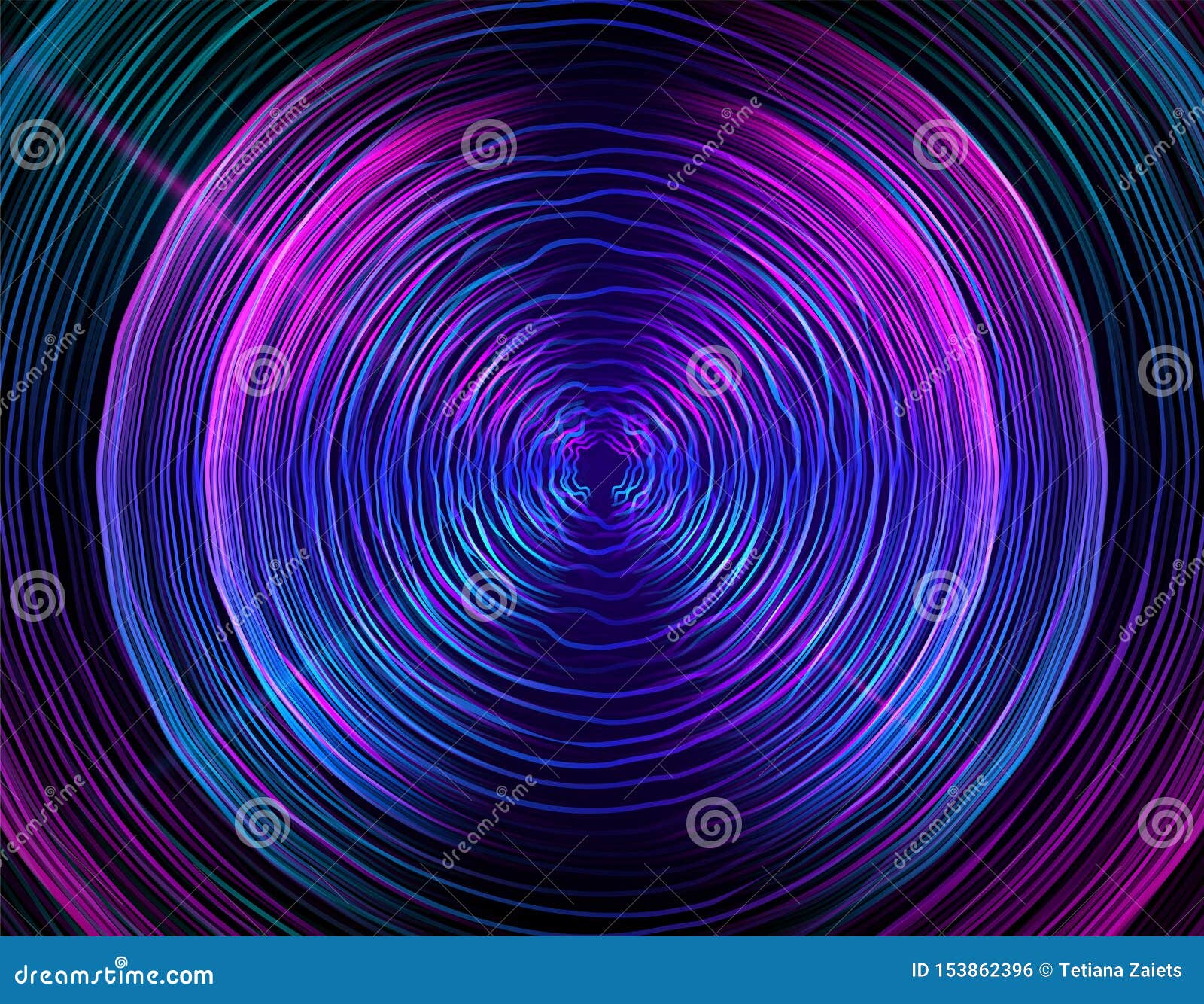 Abstract Digital Future Wave Lines Vector Background in Circle Shape ...