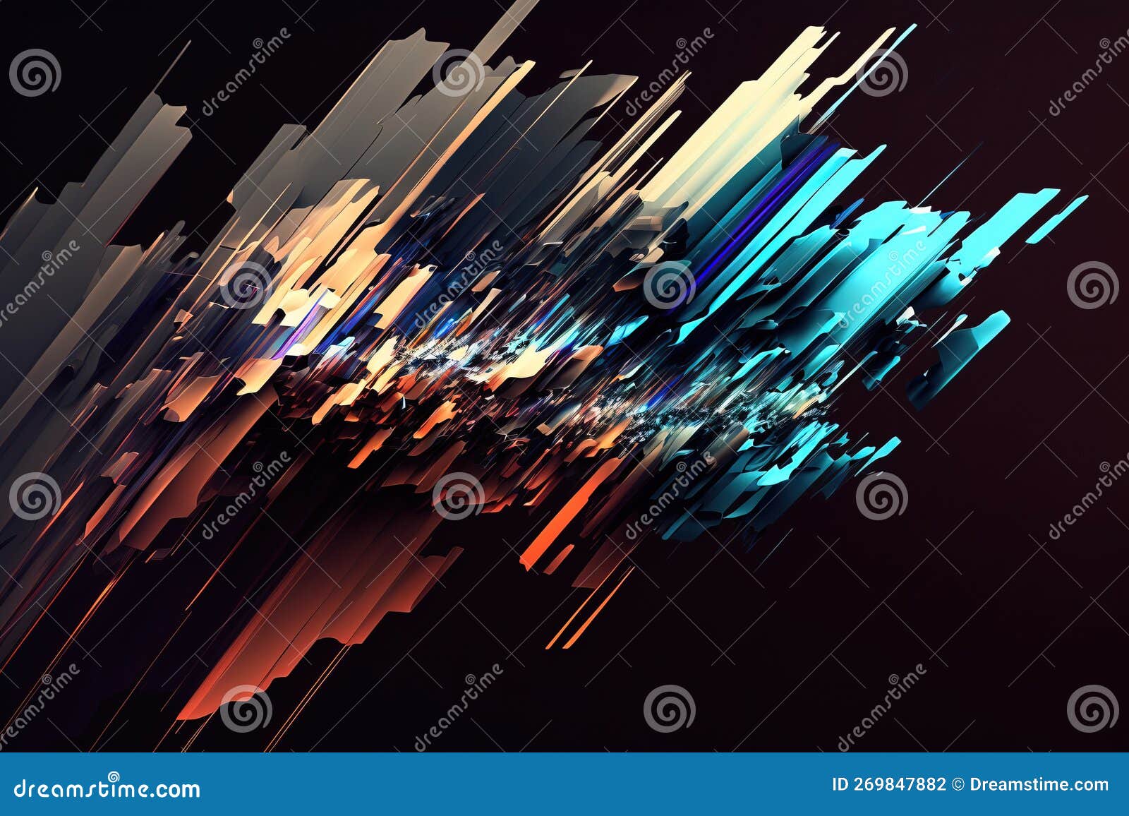Abstract Digital Glitch Background. Ai Generative Illusration Stock ...