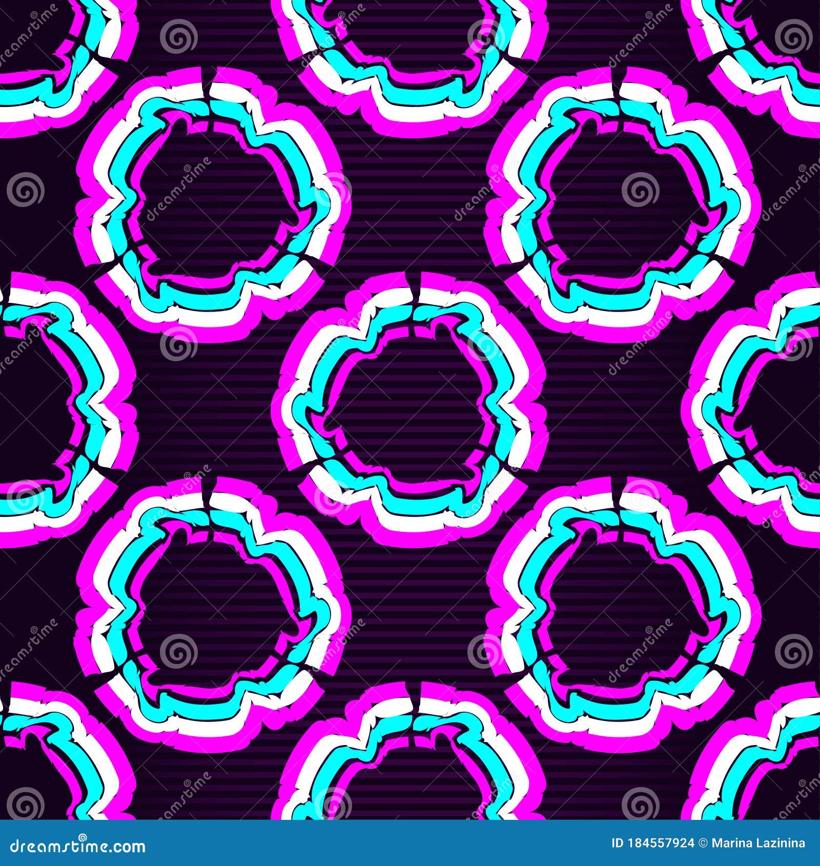 Abstract Digital Glitch Graphic. Seamless Pattern Stock Illustration ...