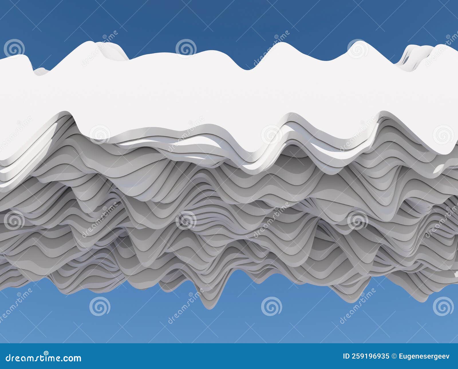 Abstract Digital Graphic Background, Wavy White Cloud Structure 3d ...