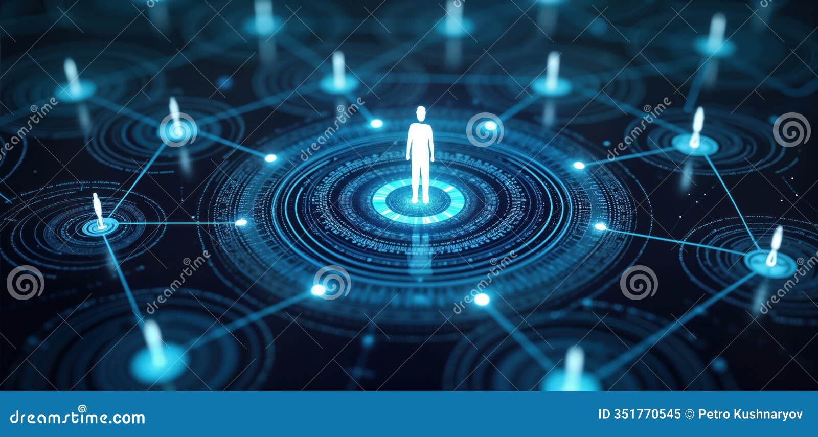 Wireless Tech Vector Presentation. Pink Blue Purple Background. Digital ...