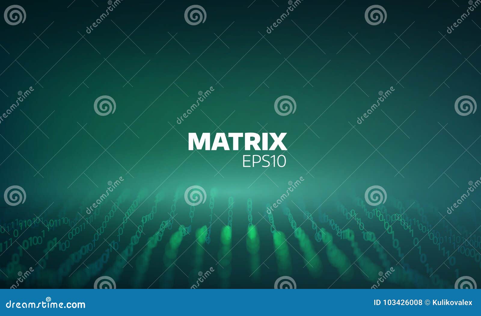 Abstract Digital Grid Bit Matrix Cyberspace Coding Process Futuristic Data Flow Stock Vector