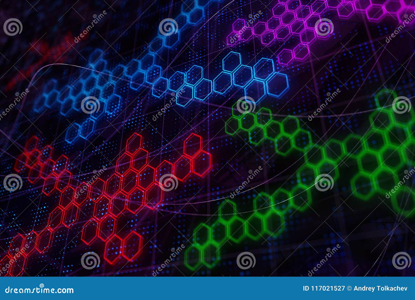 Digital Hexagon Wallpaper Stock Photo | CartoonDealer.com #117021594