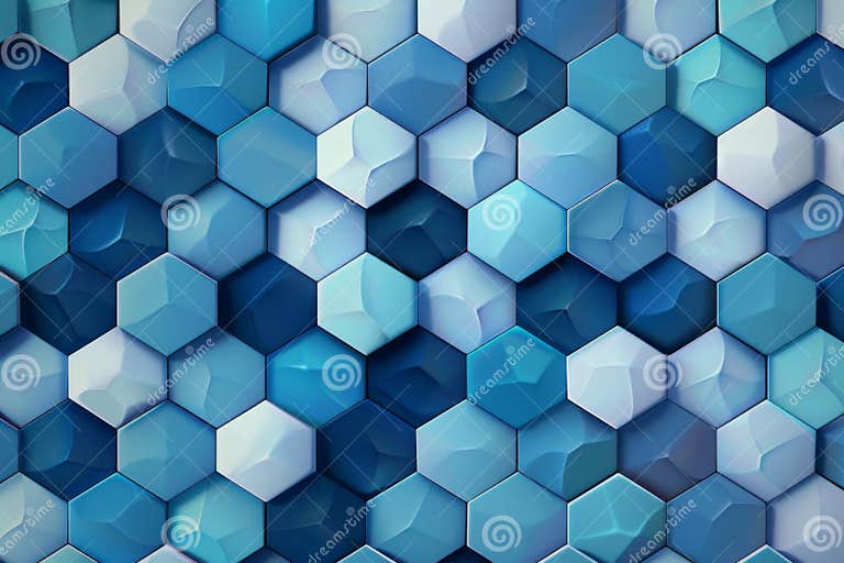 Abstract Digital Hexagonal Molecular Structure Stock Illustration ...
