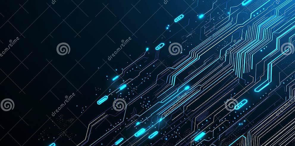 An Abstract Digital Horizontal Screen Display Layout with Grid Lines ...