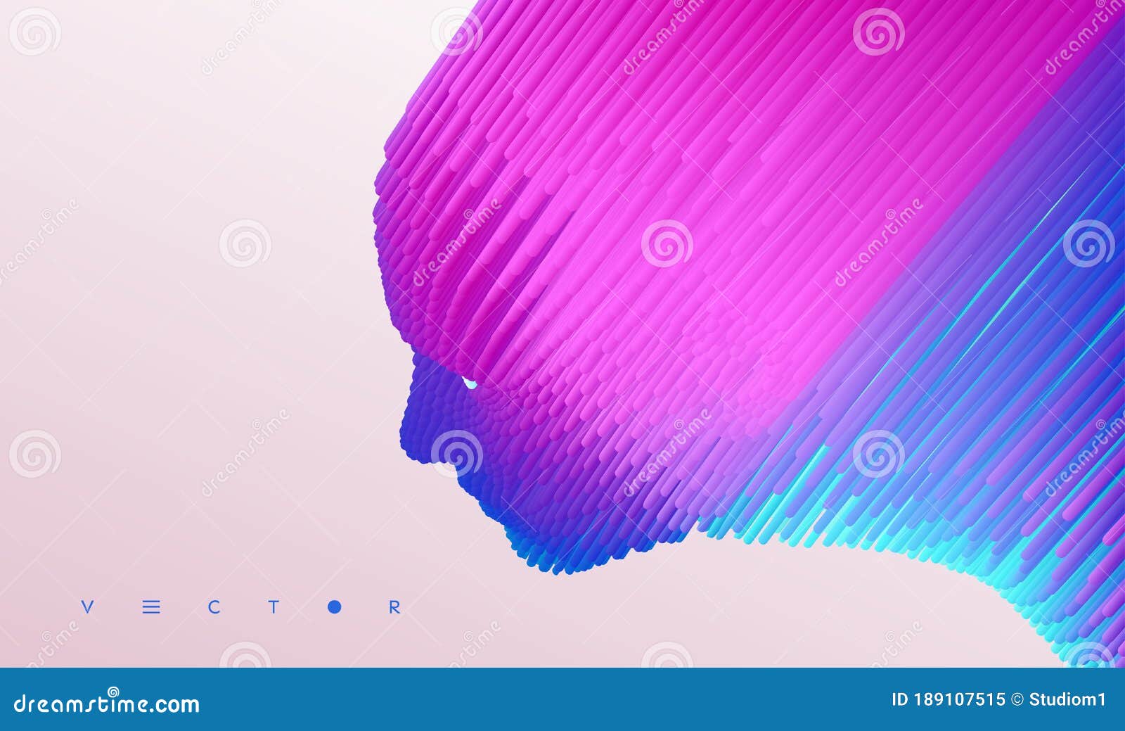 Abstract Digital Human Face. Glitch Technique Portrait Stock Vector ...