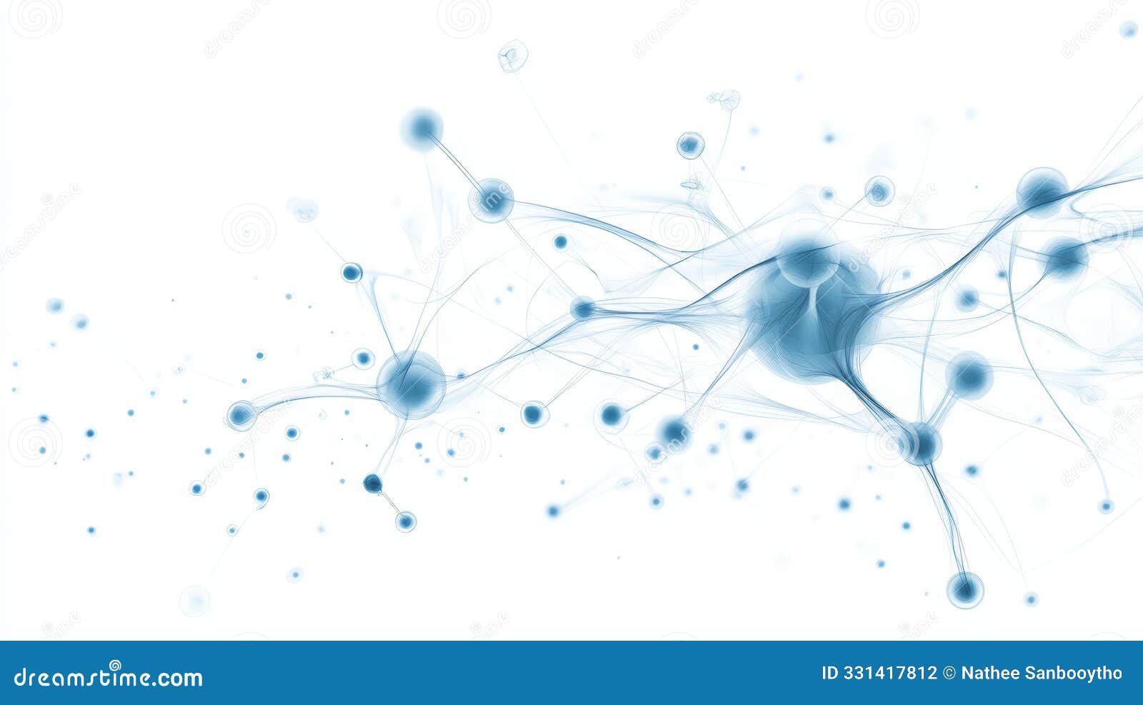 Abstract Neural Network Connections on White Background Stock ...