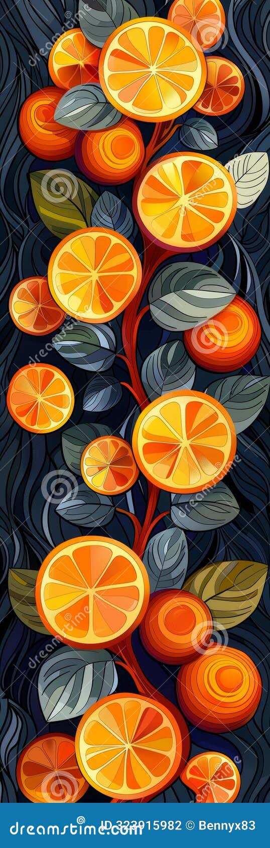 Abstract Orange Fruit Background Stock Illustration - Illustration of ...