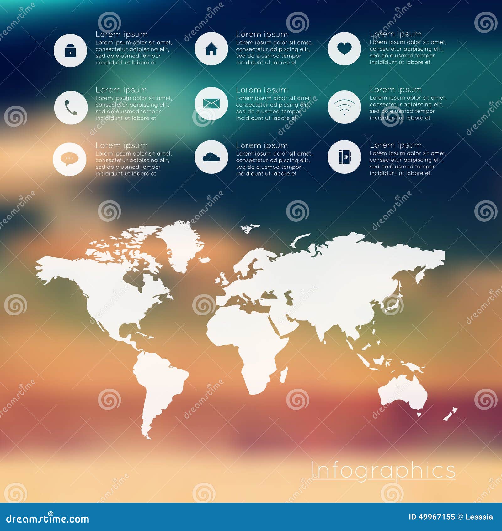 Abstract Digital Illustration Infographic. Stock Vector - Illustration ...