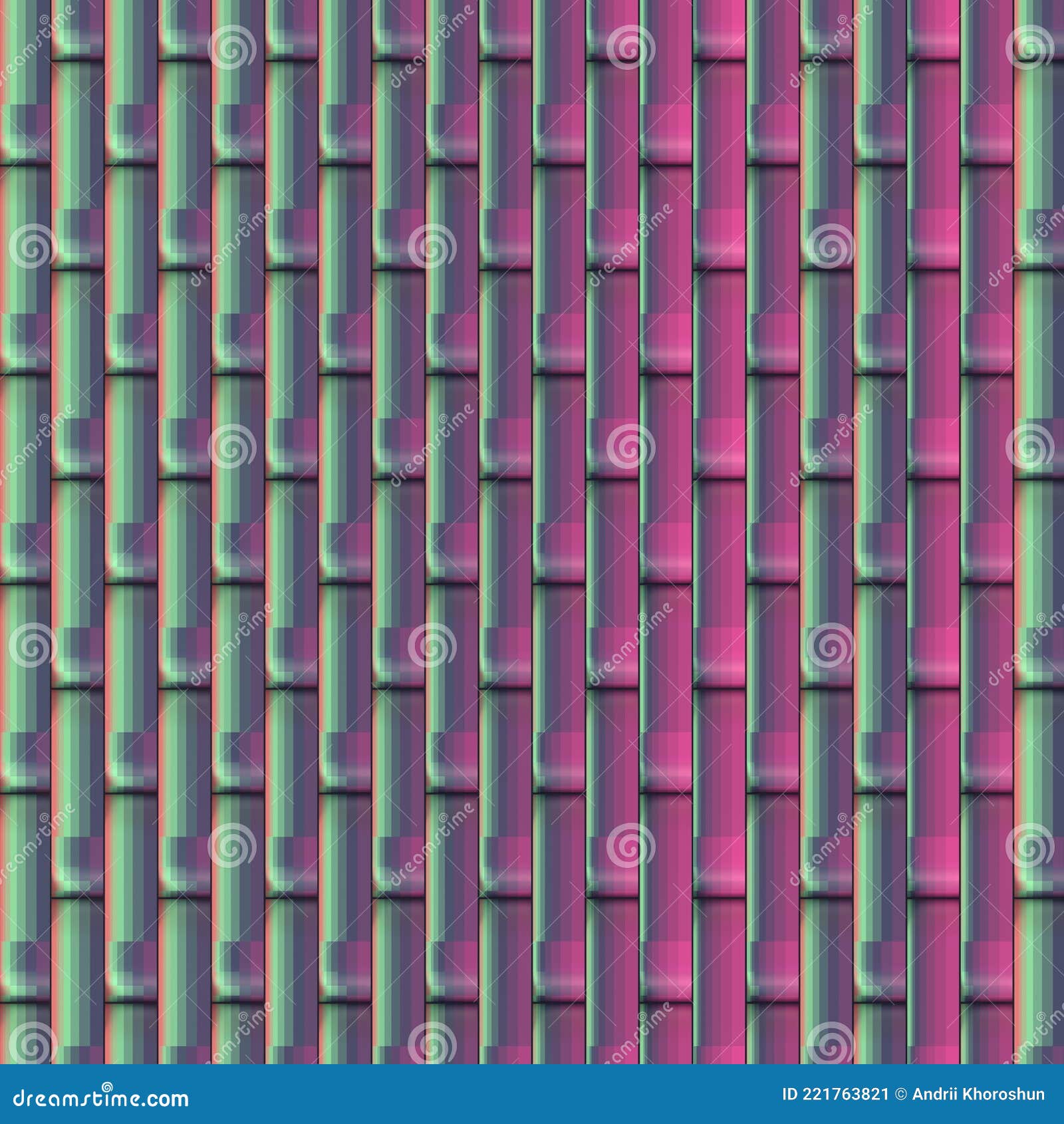 Abstract Digital Illustration of Rounded Rectangular Shapes, with ...