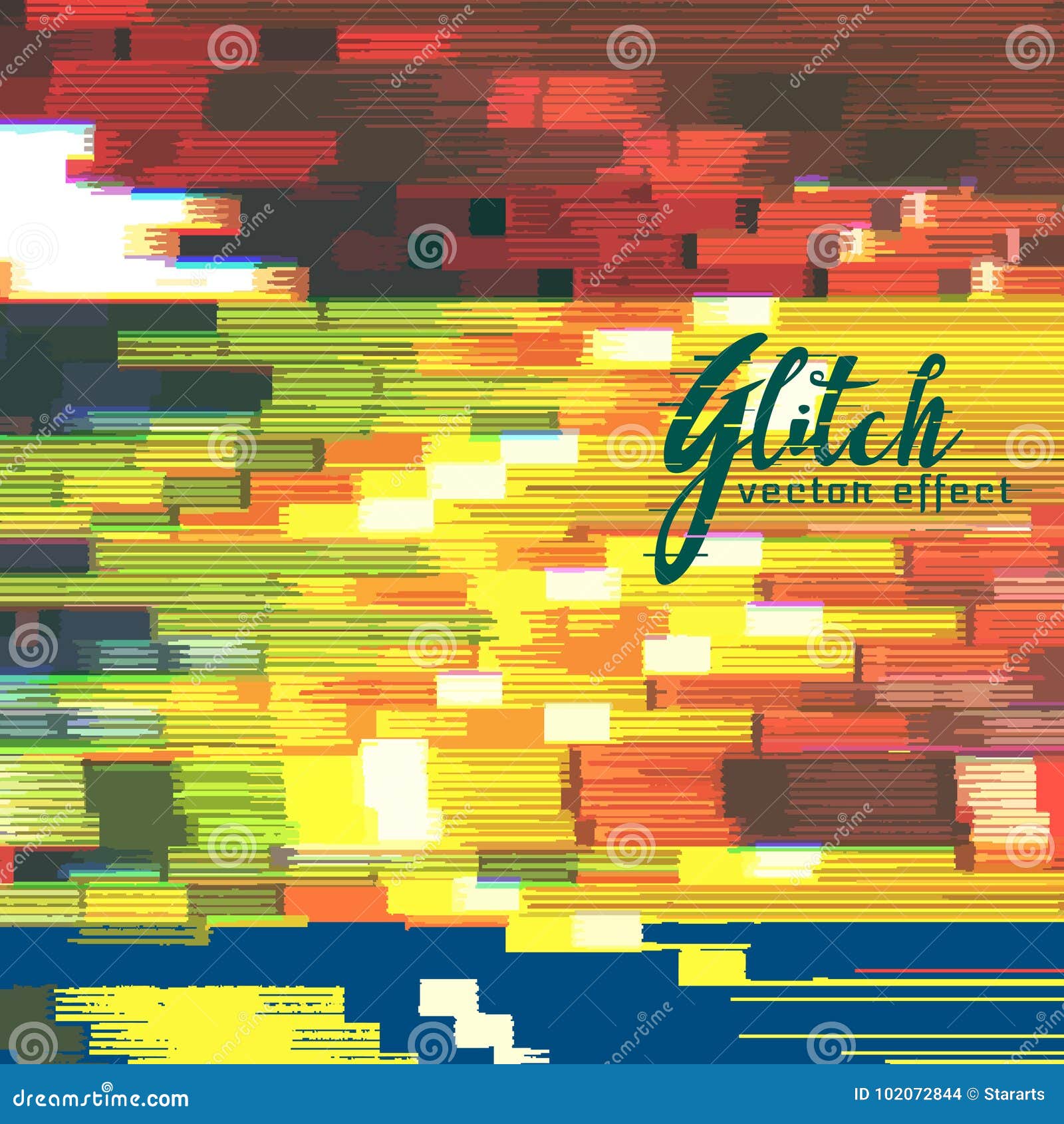 Abstract Digital Image Glitch Effect Stock Vector - Illustration of ...