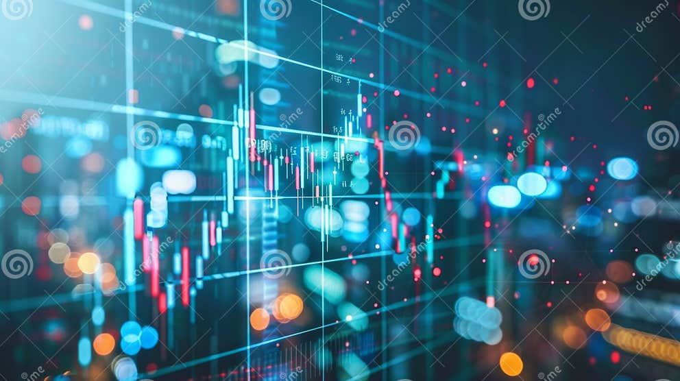 Abstract Digital Interface with Data Analytics Visualization Stock ...