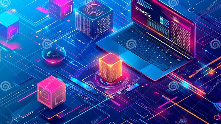 An Abstract Digital Isometric Blockchain Visualization on an Open ...