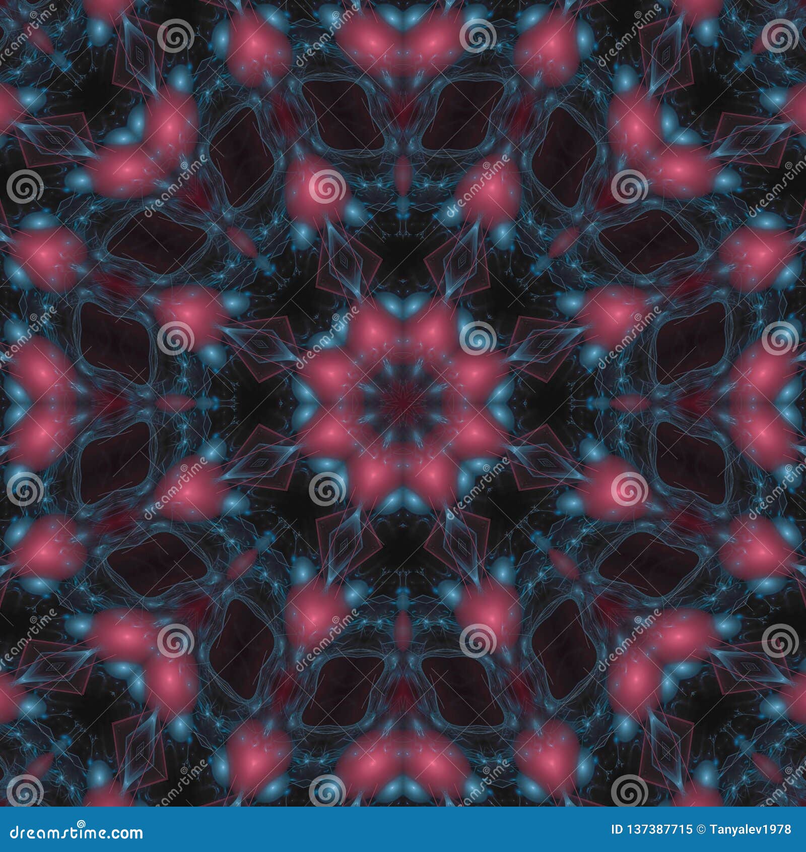 Abstract Digital Kaleidoscope Pattern Wallpaper Magic Design Texture ...