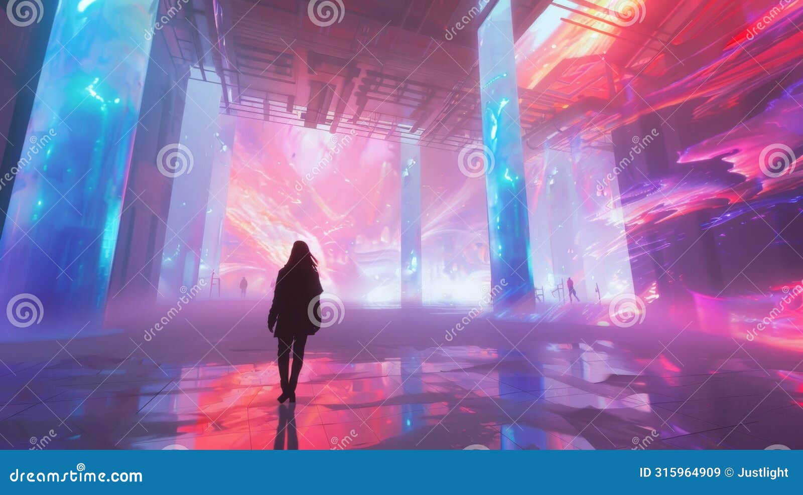 An Abstract Digital Landscape Created through a Combination of ...