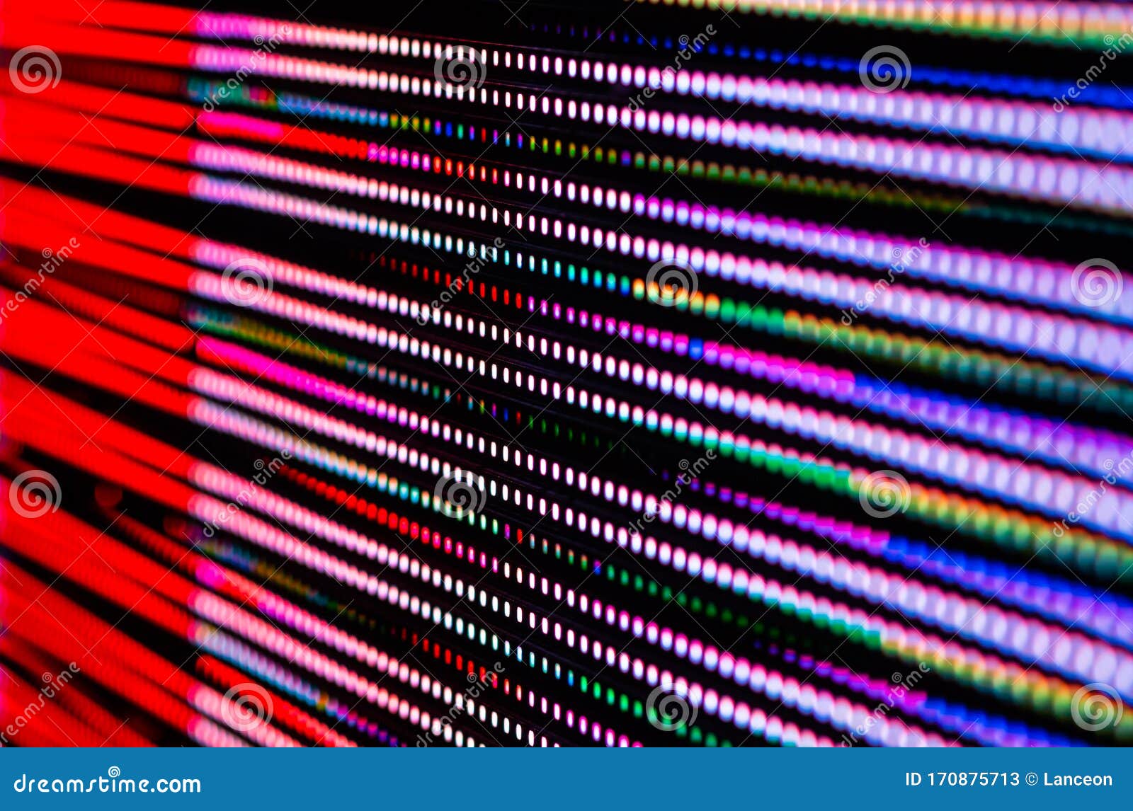 Abstract Digital Led Background with Red Magenta Green and Blue Dots ...