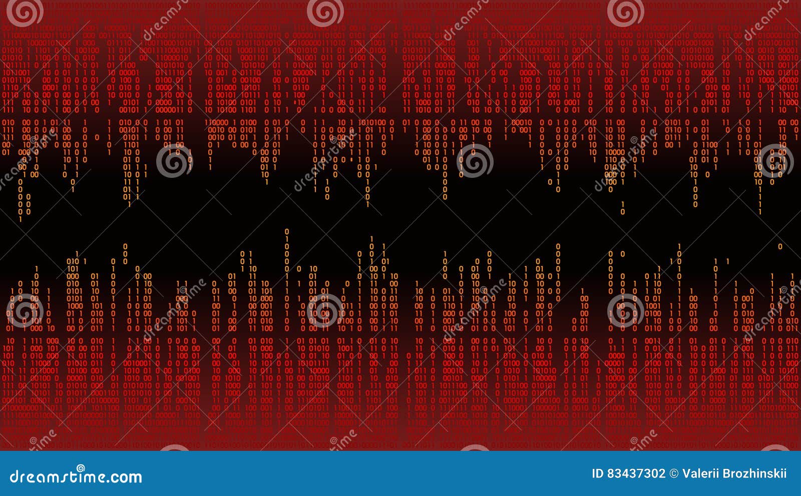 Abstract With Digital Lines, Binary Code, Matrix Background With Digits, Frame Vector ...