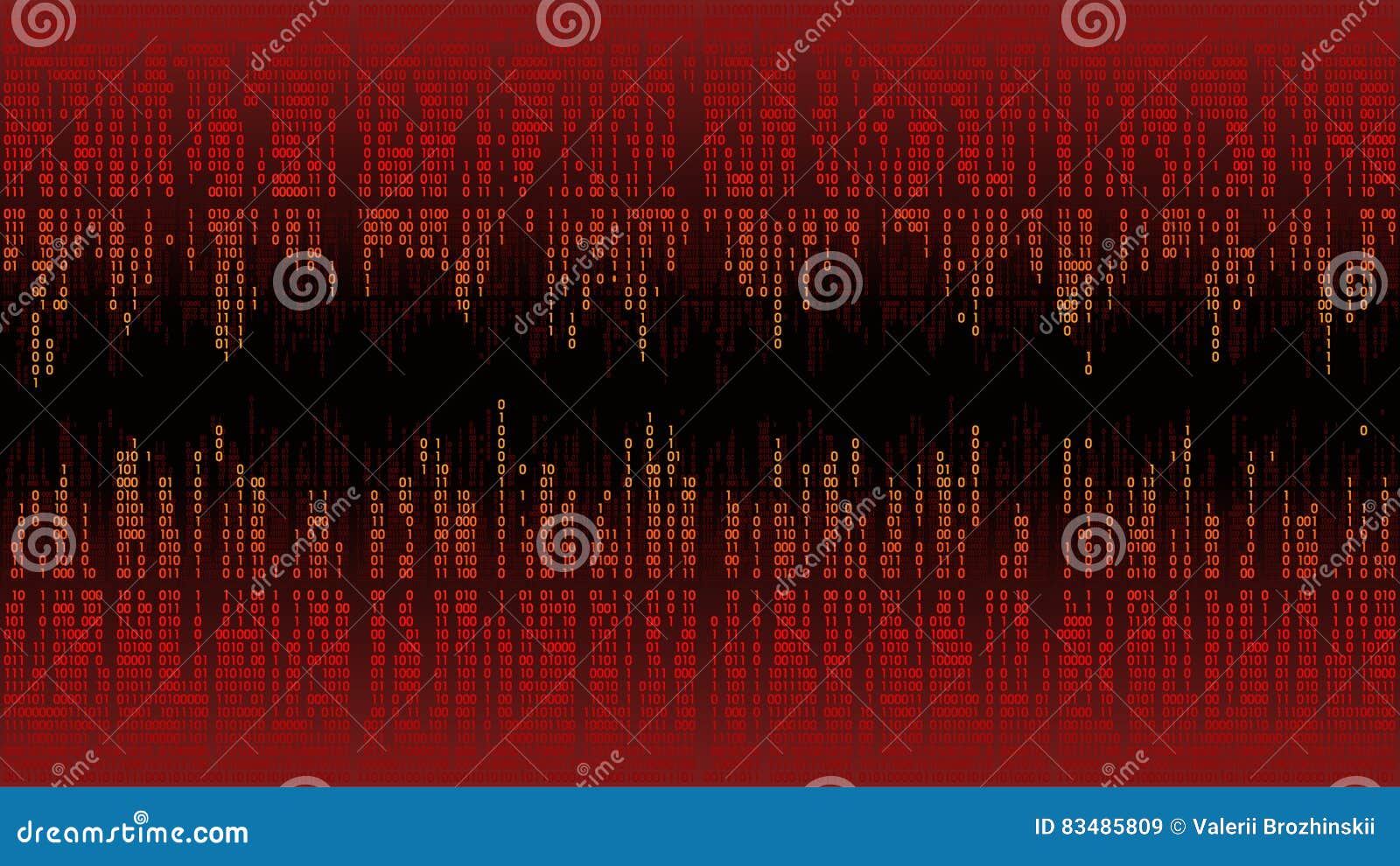 Abstract With Digital Lines Binary Code Matrix Background With Digits Frame Vector