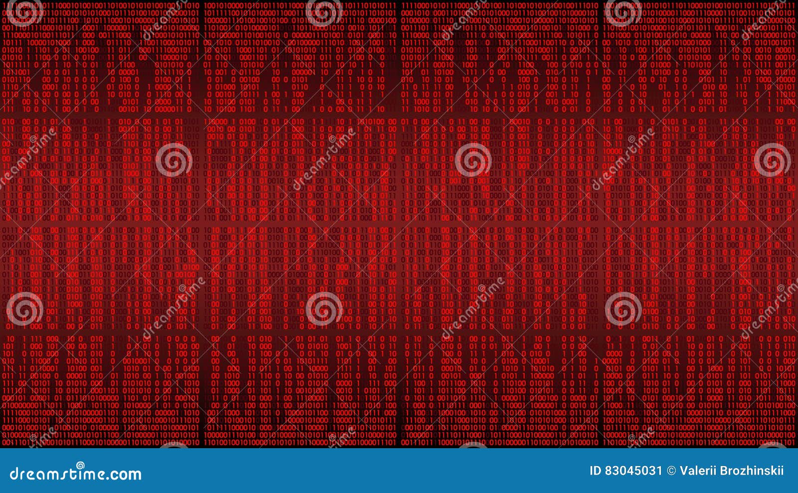 Abstract With Digital Lines Binary Code Matrix Background With Digits Stock Vector