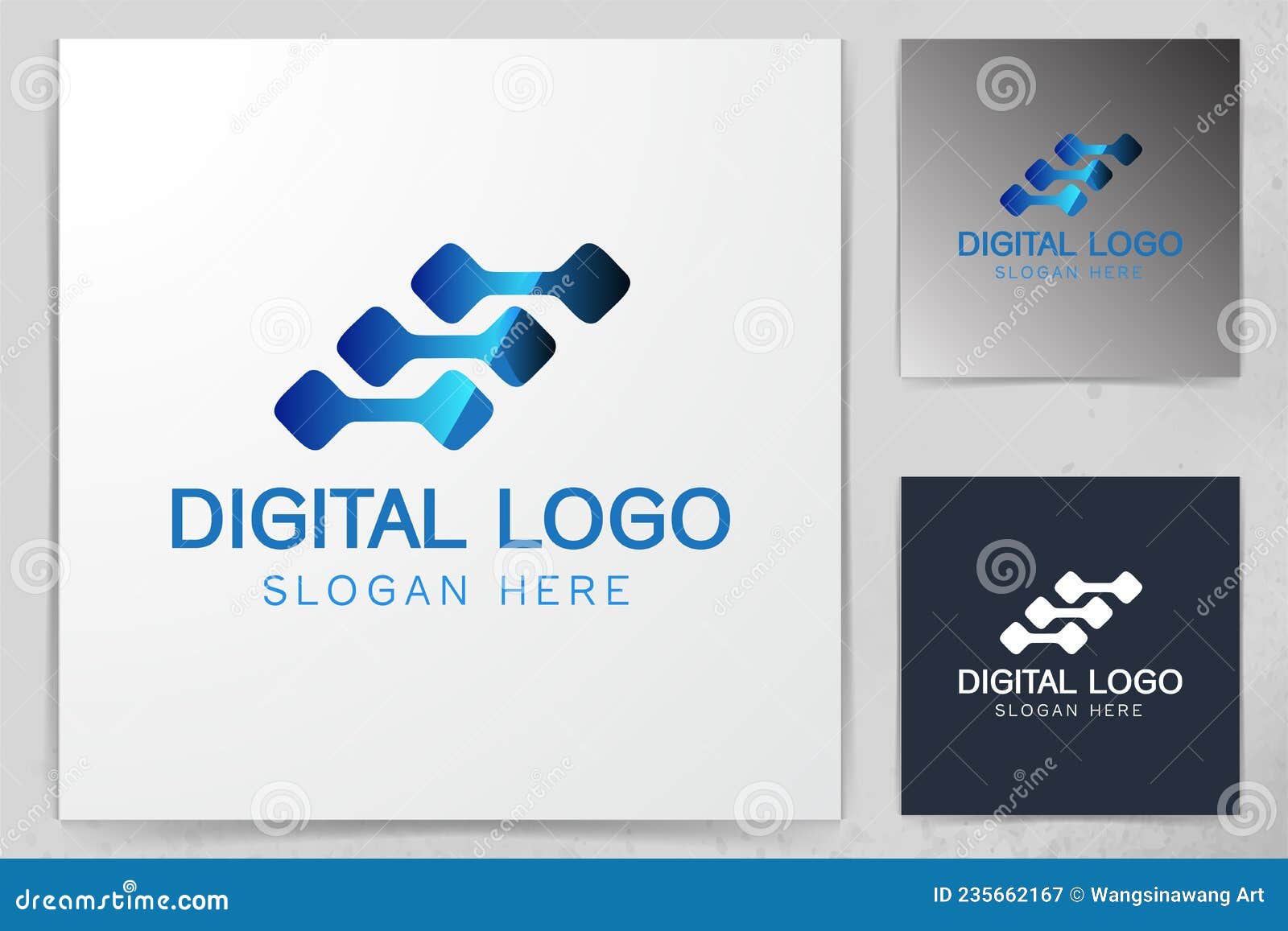 Abstract Digital Logo Designs Inspiration Isolated on White Background ...
