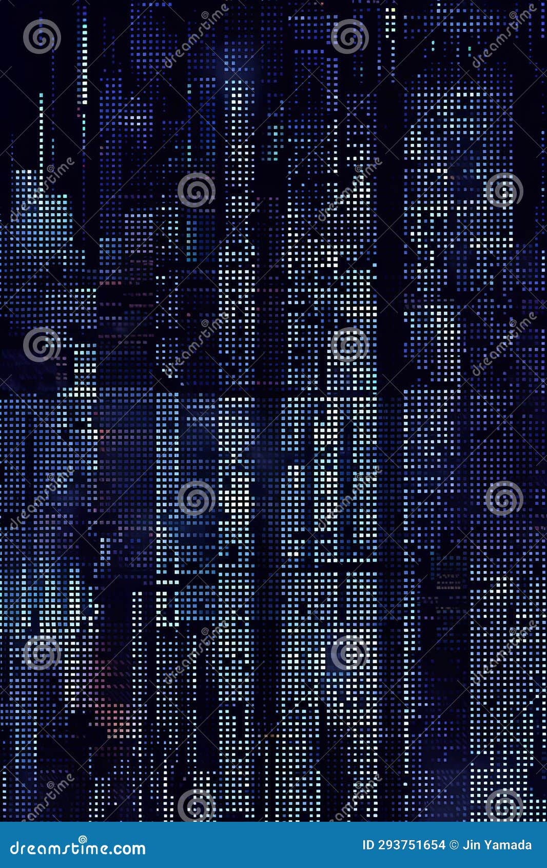 Abstract Digital Matrix Background. Digital Cyberspace Concept Stock ...