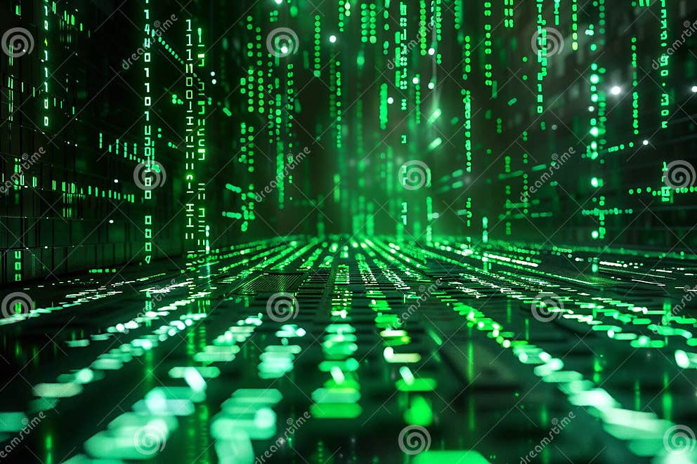 Digital Matrix stock illustration. Illustration of future - 331960064