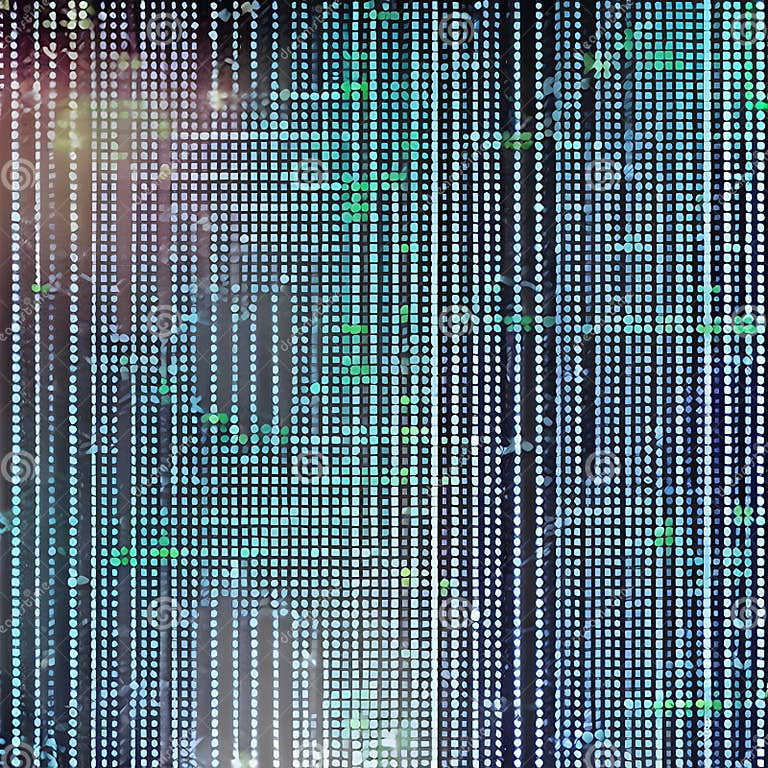 1264 Abstract Digital Matrix: a Dynamic and Futuristic Background Featuring an Abstract Digital ...