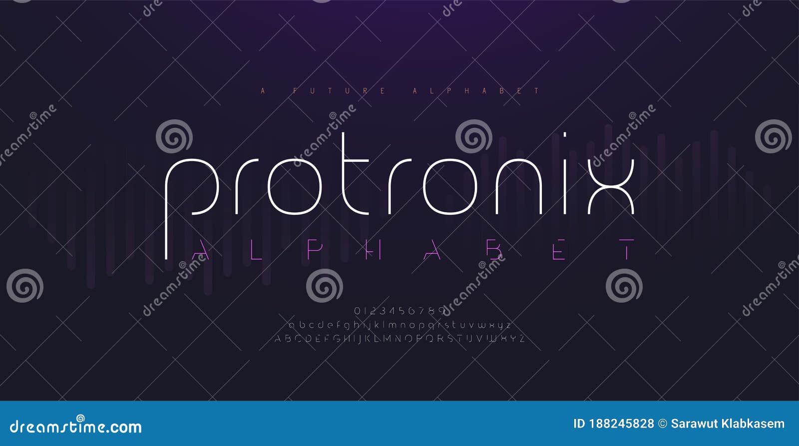 Abstract Digital Modern Alphabet Fonts. Typography Technology ...