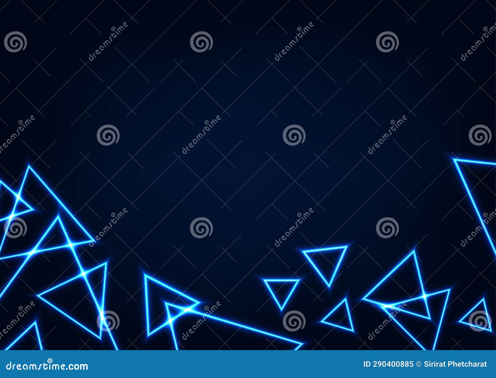Abstract Digital Neon Light Line Triangle Random Dynamic Presentation ...