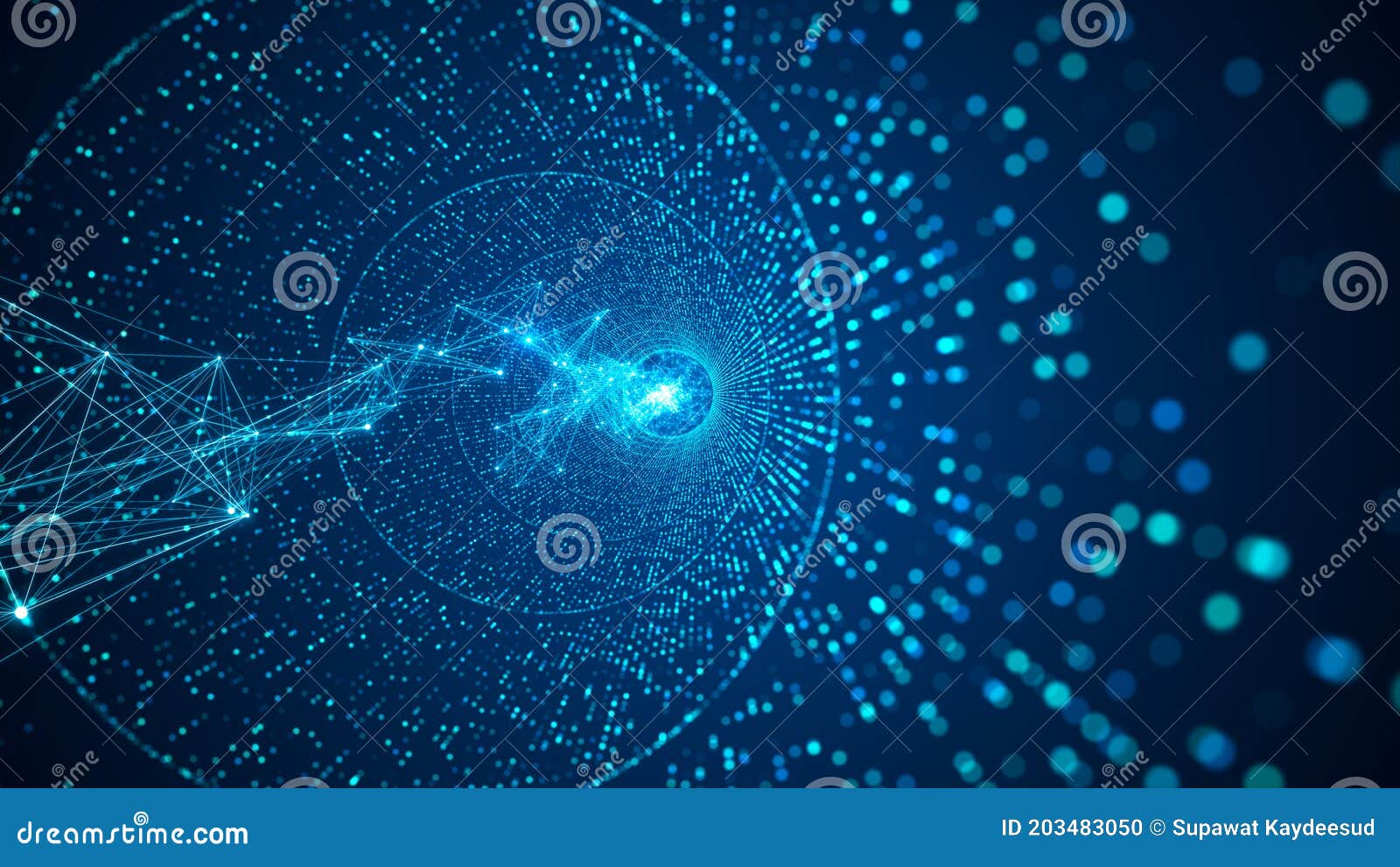 Abstract Digital Network Background Stock Illustration - Illustration ...