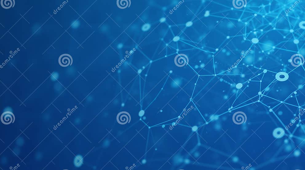 Abstract Digital Network Background with Interconnected Dots and Lines ...