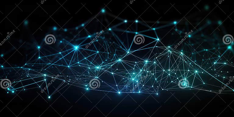 Abstract Digital Network Connection Background. Big Data Background ...