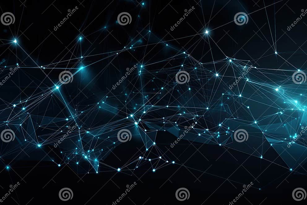 Abstract Digital Network Connection Background. Big Data Background ...