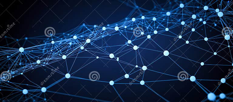 Abstract Digital Network Connectivity Concept with Interconnected Lines ...
