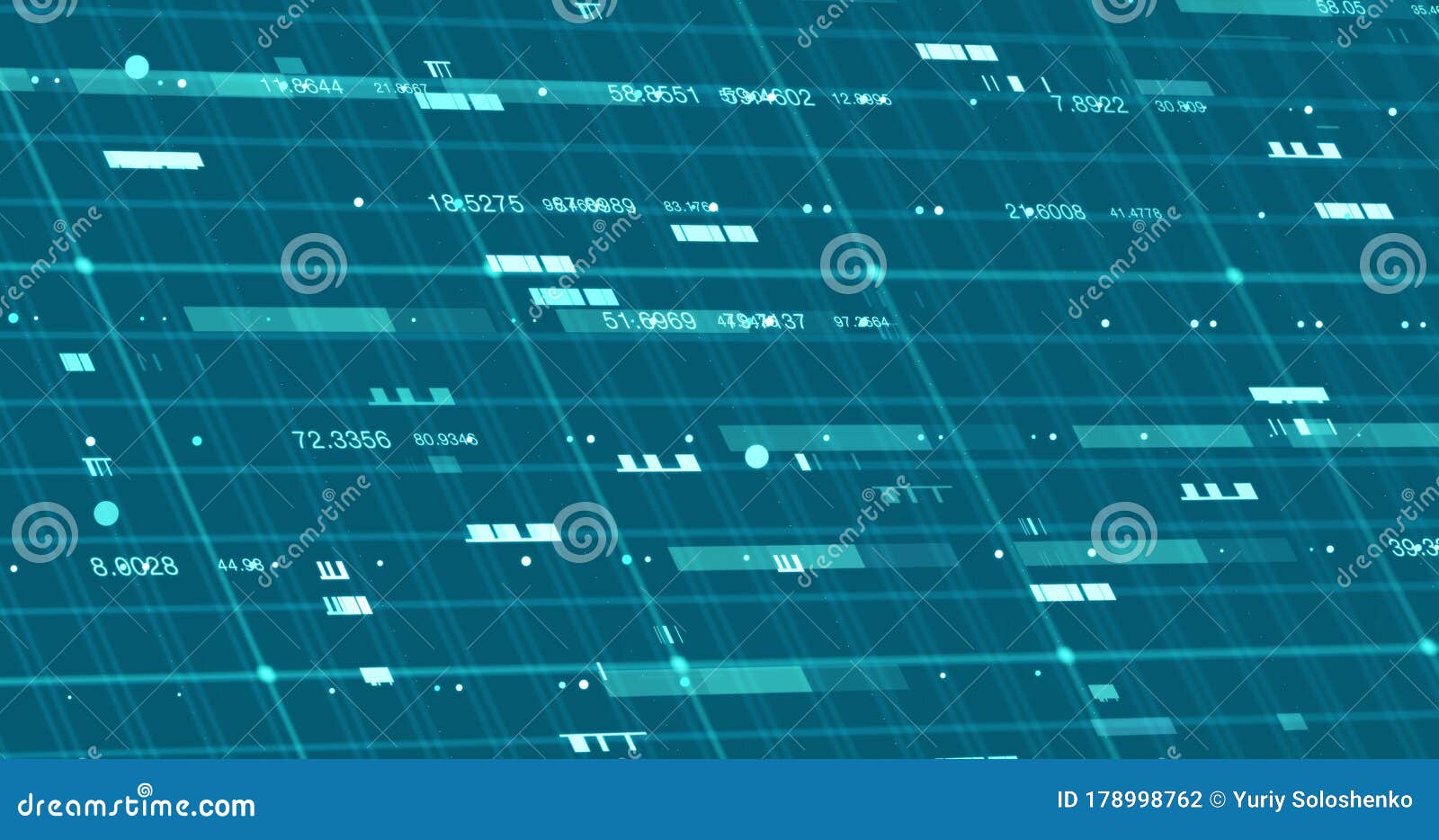 Abstract Digital Network Data Background, 3D Rendering Stock ...
