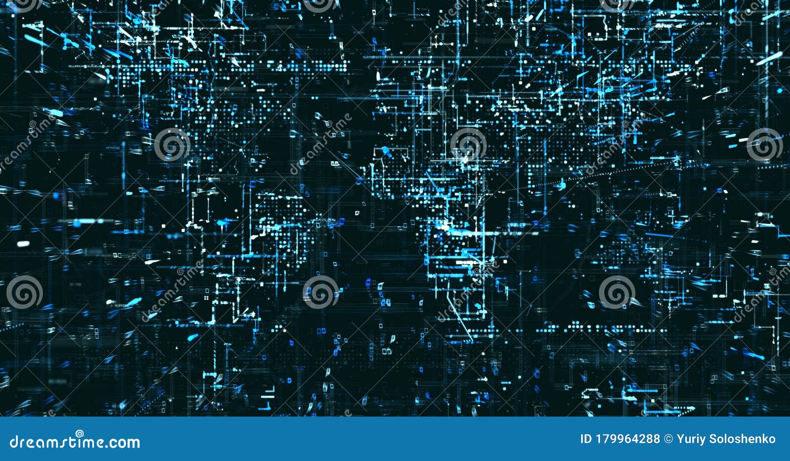 Abstract Digital Network Data Background, 3D Rendering Stock ...