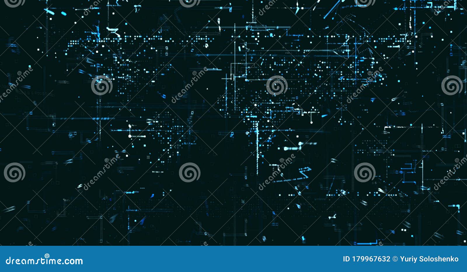 Abstract Digital Network Data Background, 3D Rendering Stock ...